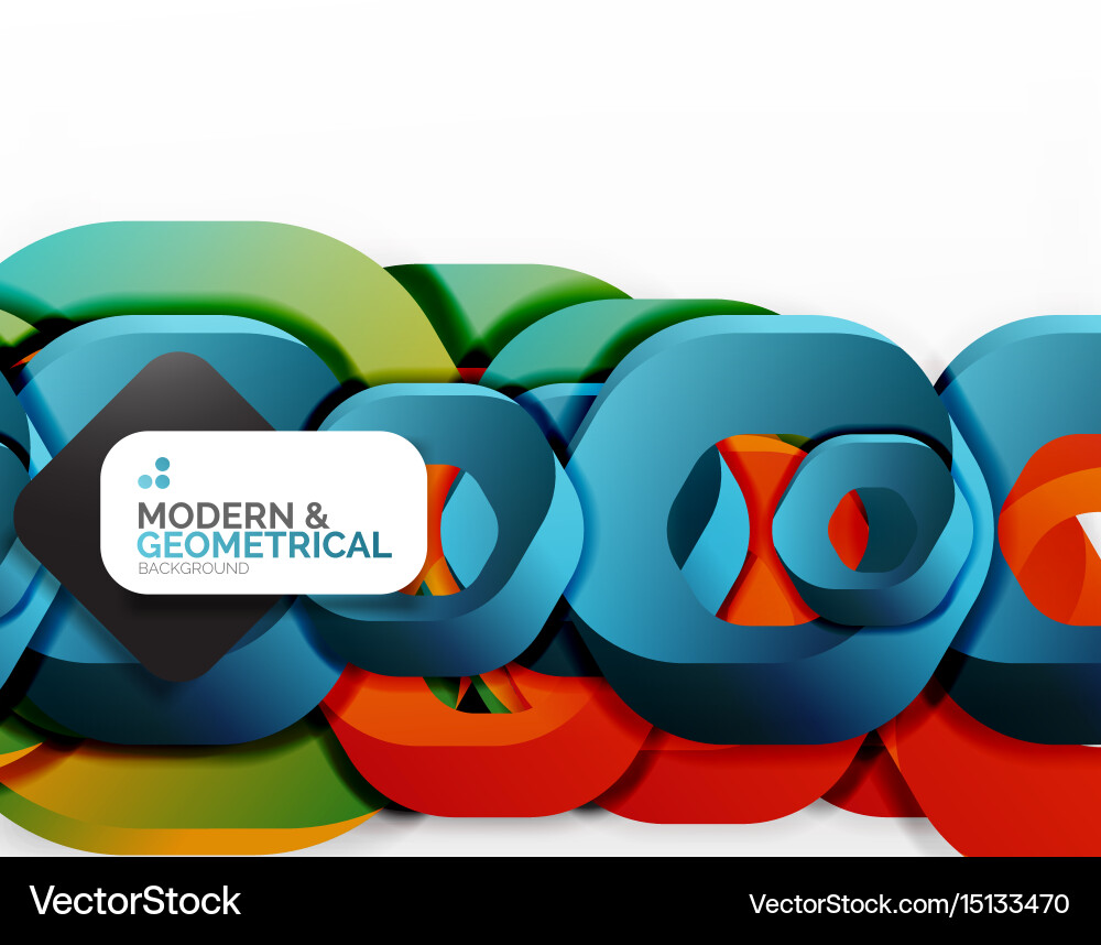 Geometric abstract background cut chain shapes Vector Image