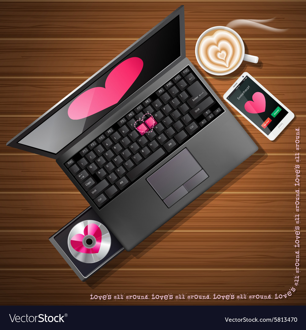 Computers And Laptops Clipart Heart