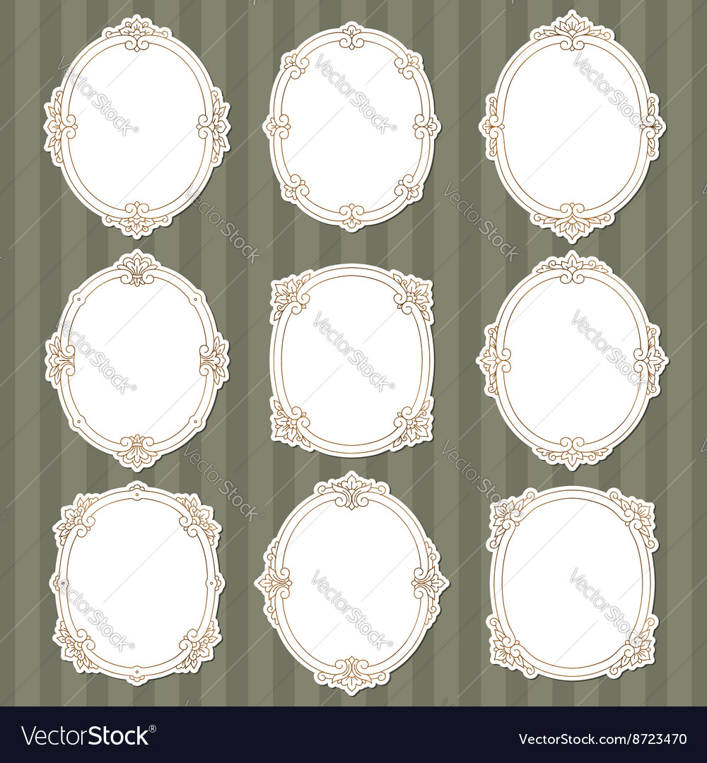 Vignette frames classic Royalty Free Vector Image