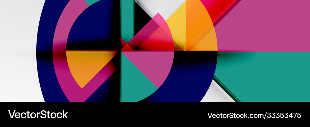 Bright color circles abstract round shapes Vector Image