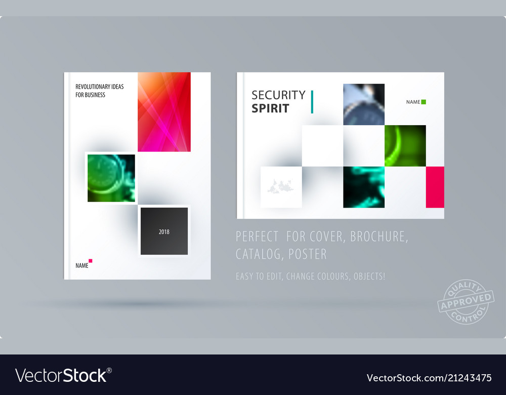 Brochure design rectangular template colourful Vector Image