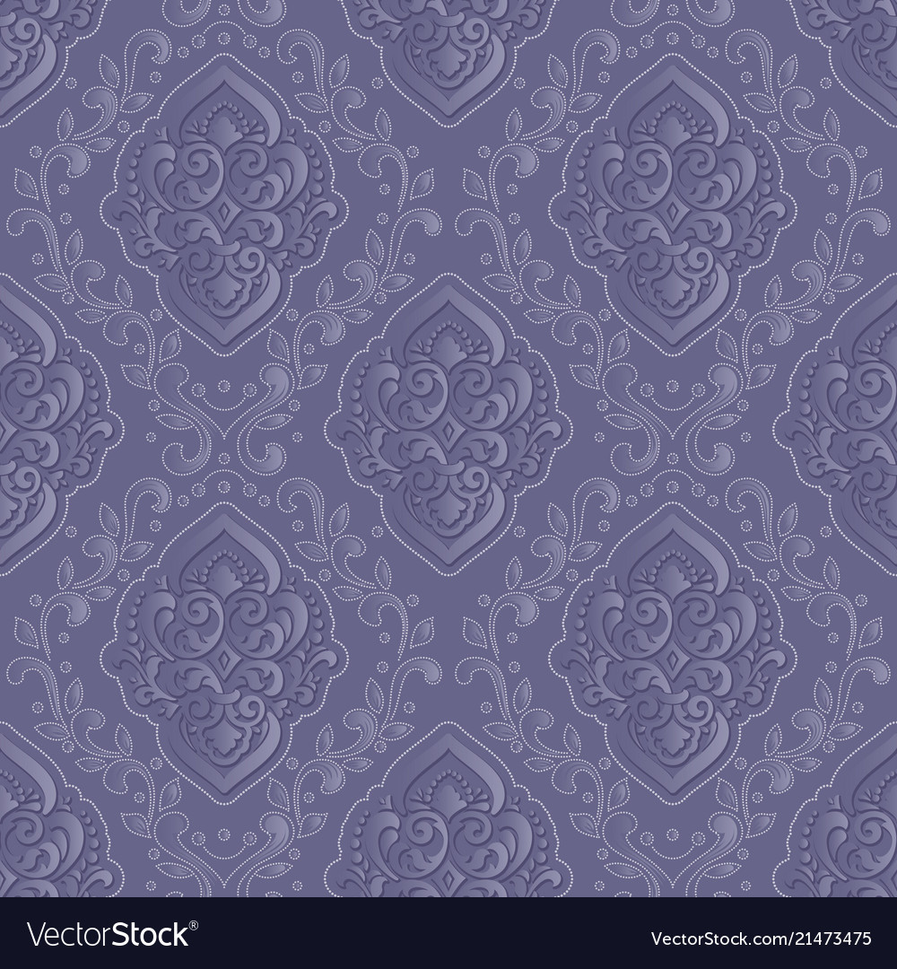 Damask seamless pattern background Royalty Free Vector Image