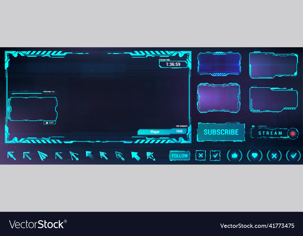 Futuristic theme for screen panel Royalty Free Vector Image