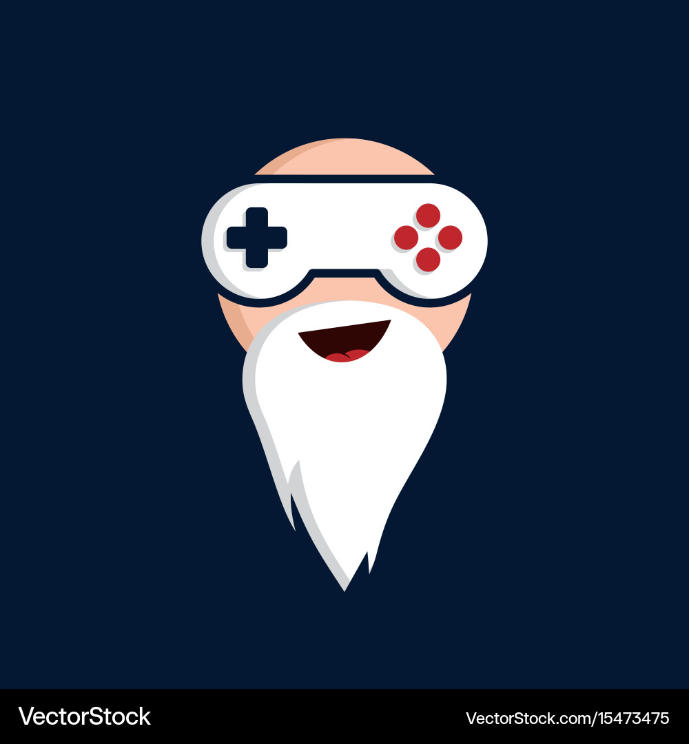 Game guru - master gamer video theme logo Vector Image
