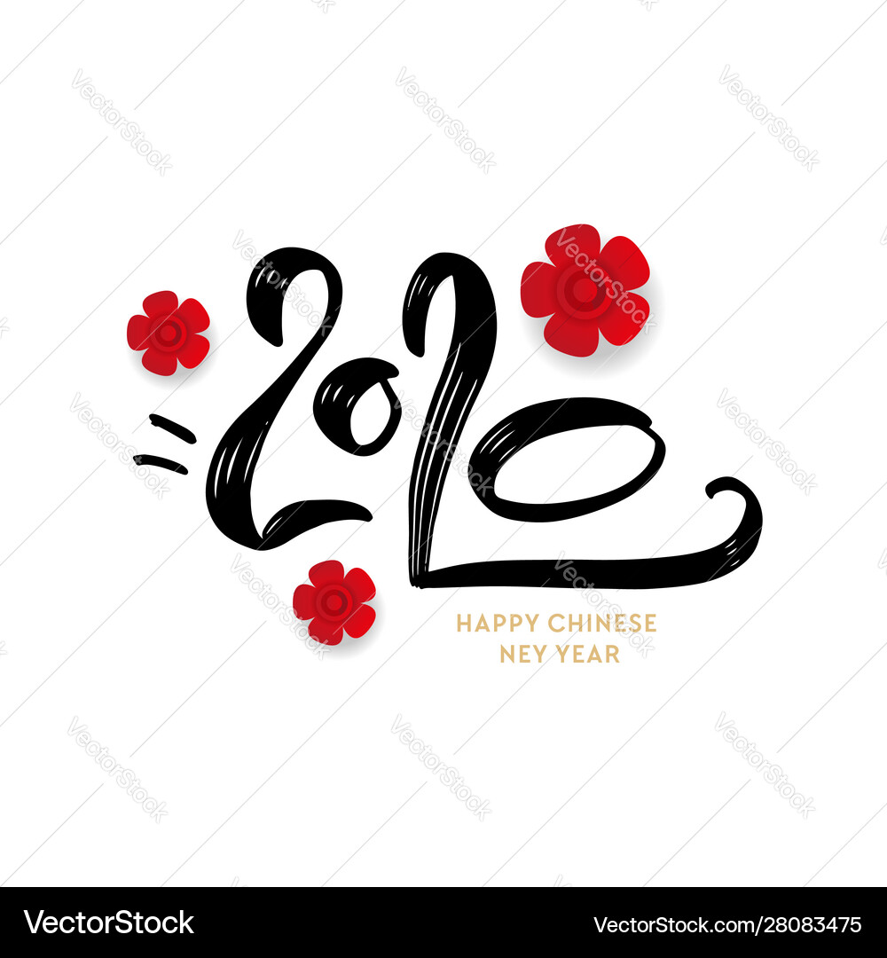 Greeting card design template with chinese Vector Image
