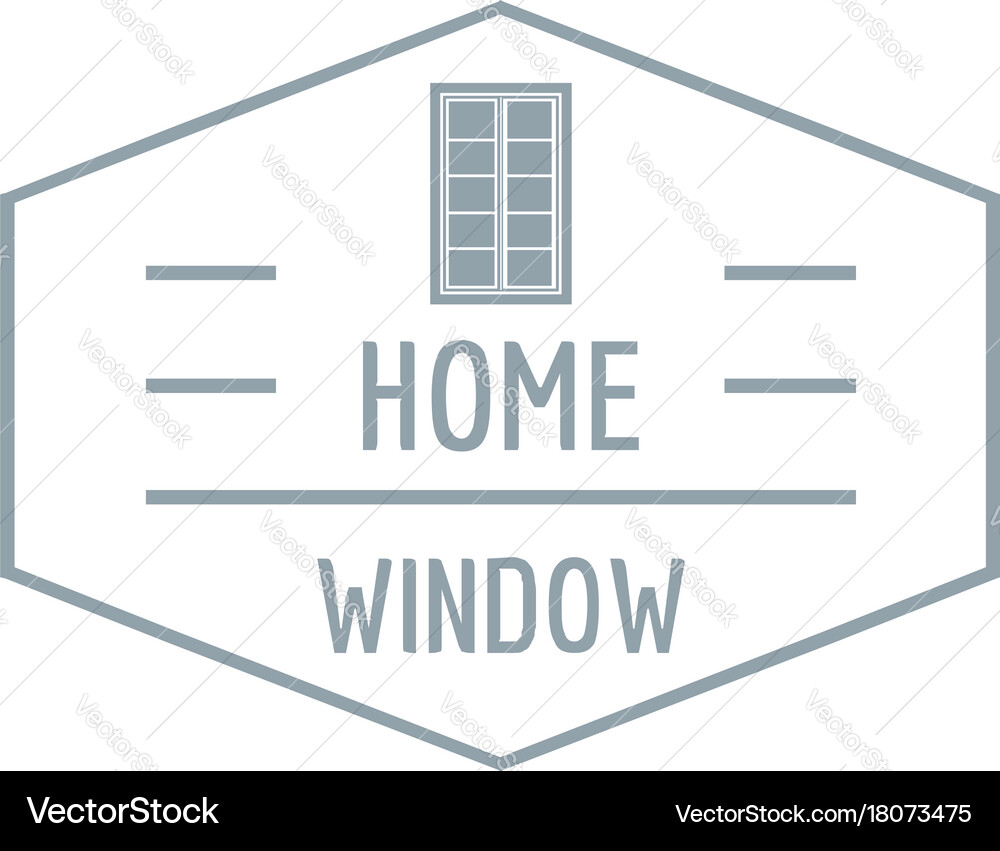 Home window logo gray monochrome style Royalty Free Vector