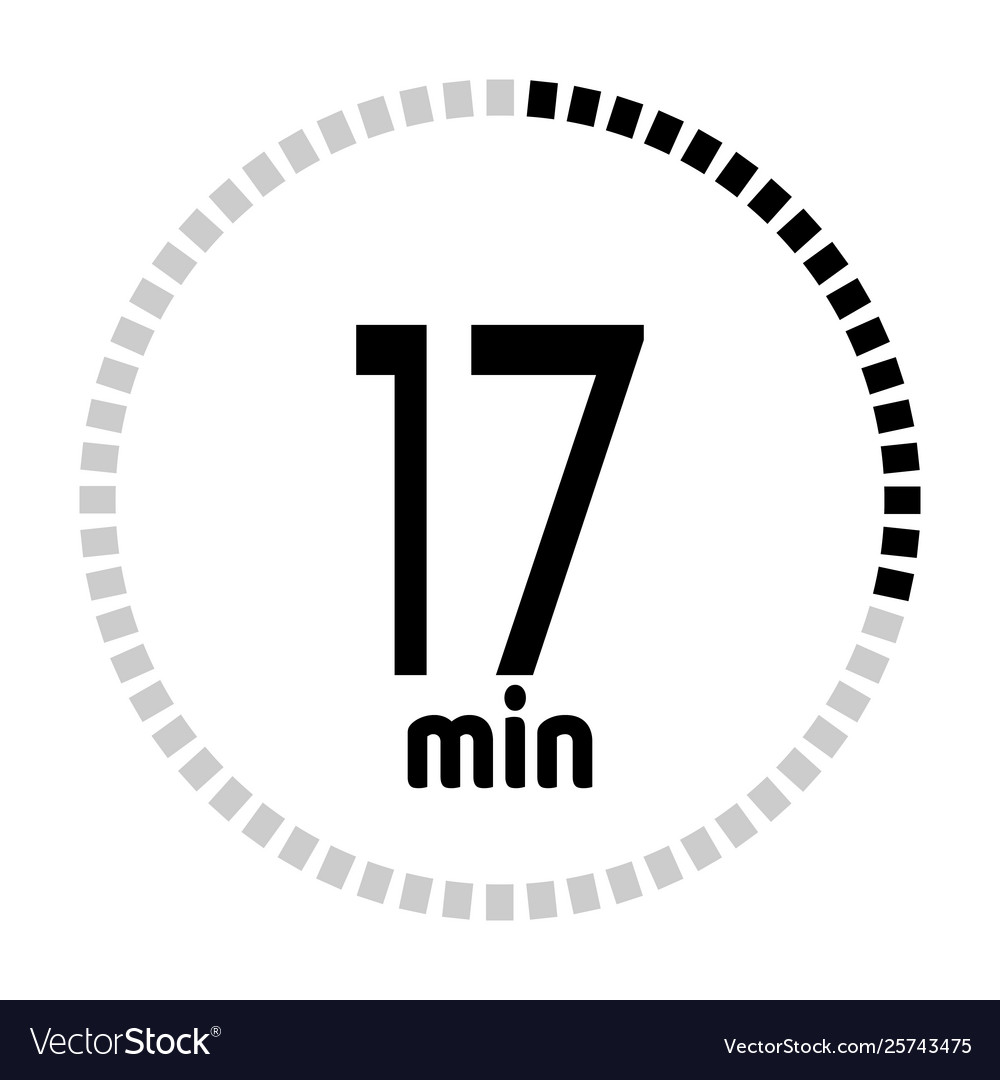 Minutes countdown timer Royalty Free Vector Image