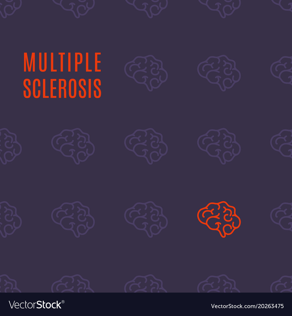 Multiple sclerosis pattern poster Royalty Free Vector Image