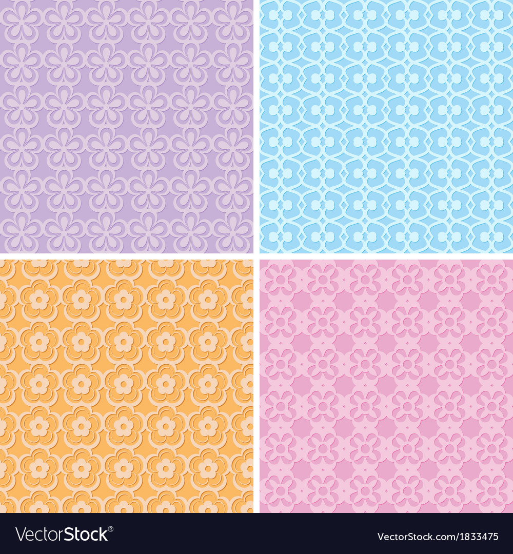 Seamless decorative patterns Royalty Free Vector Image
