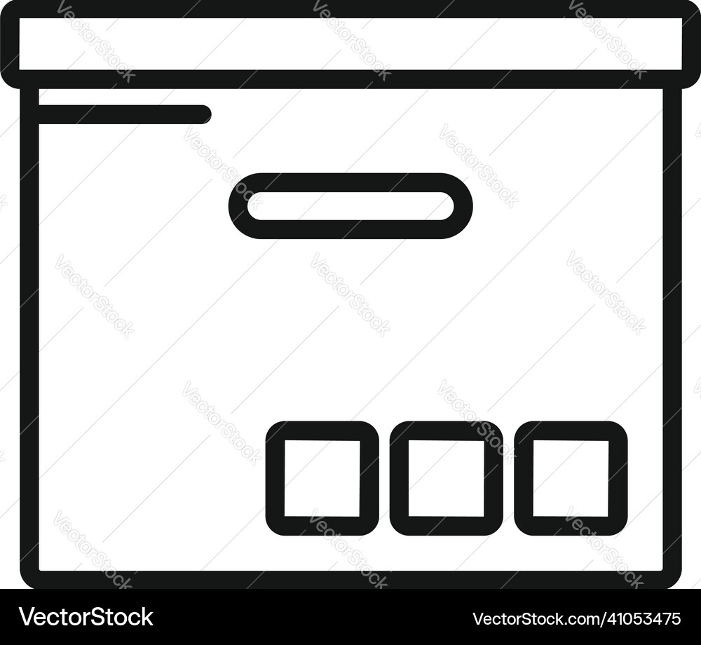 Shipping box icon outline delivery package Vector Image