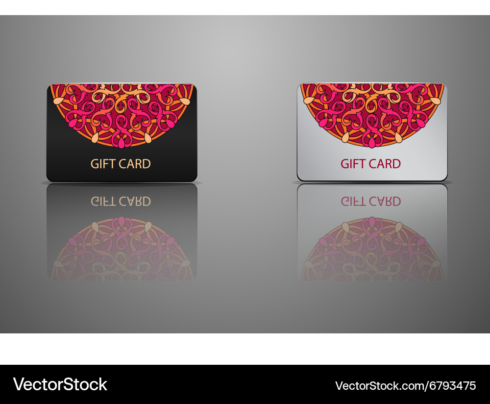 Template gift card credit business Royalty Free Vector Image