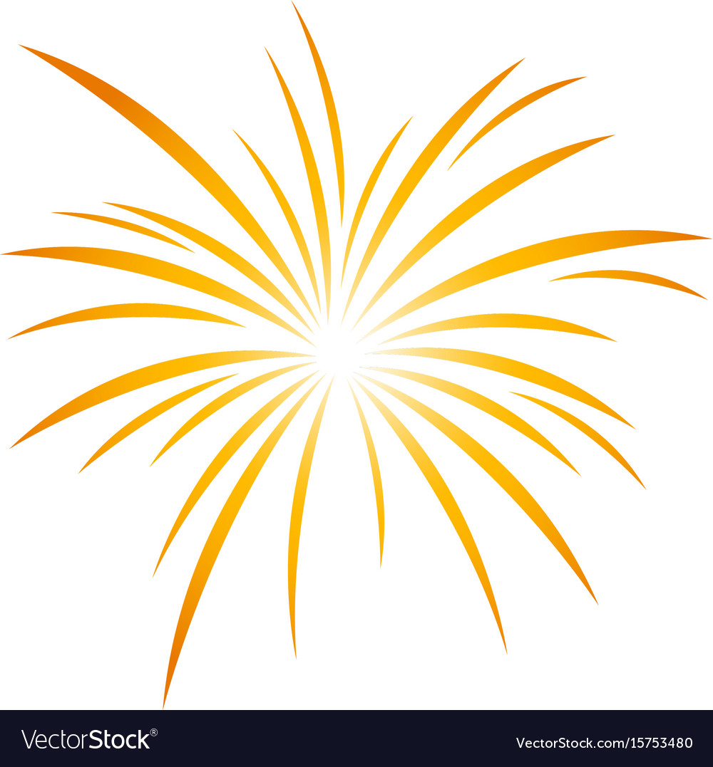 Exploding fireworks logo icon Royalty Free Vector Image