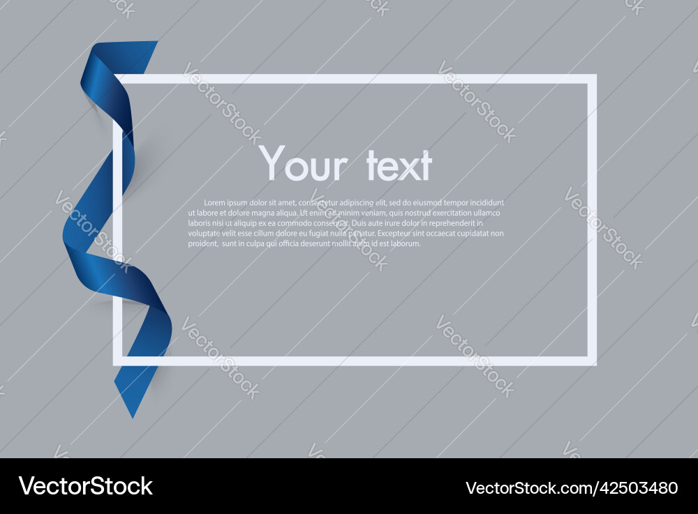Frame and border of red ribbon template elements Vector Image