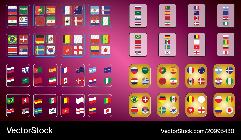 Information graph of the flags country Royalty Free Vector