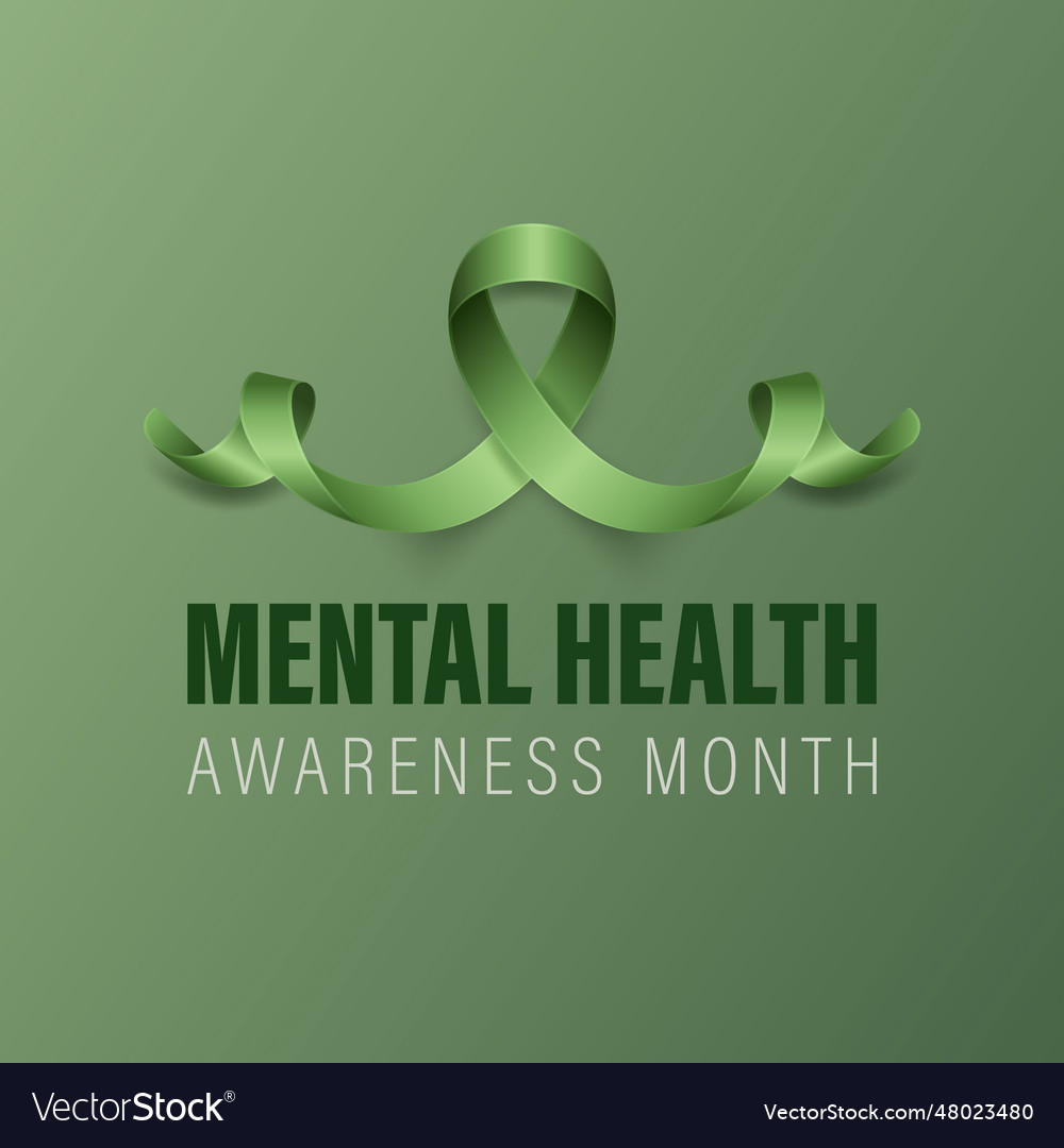 Mental health awareness month banner card Vector Image