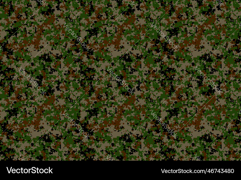 Pixel camouflage for a soldier army uniform Vector Image