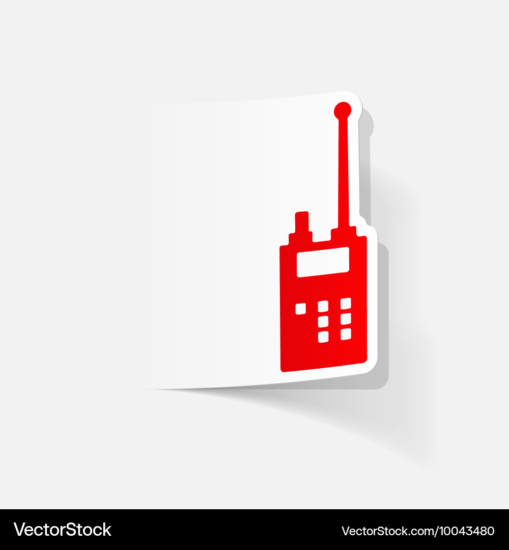 Realistic design element police radio Royalty Free Vector
