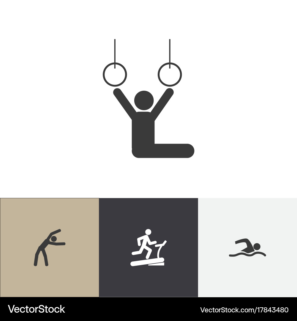 Set of 4 editable training icons includes symbols Vector Image