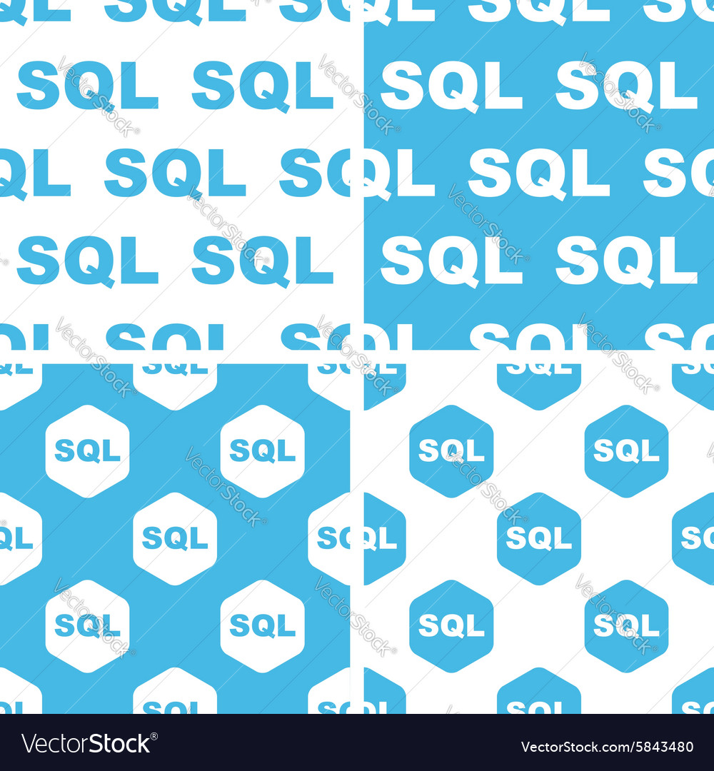 Sql patterns set Royalty Free Vector Image - VectorStock
