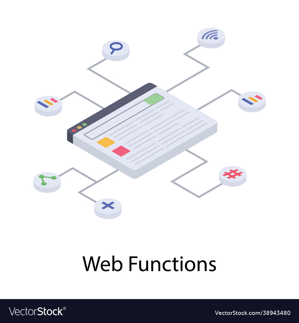 Web function Royalty Free Vector Image - VectorStock