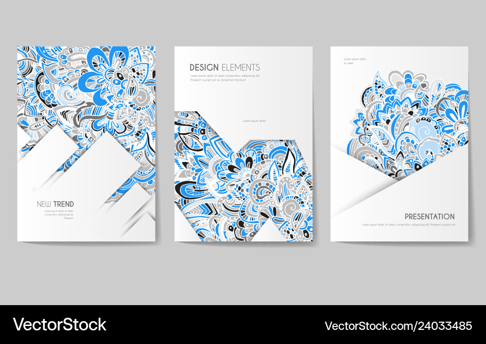 Abstract brochure cards set print art Royalty Free Vector