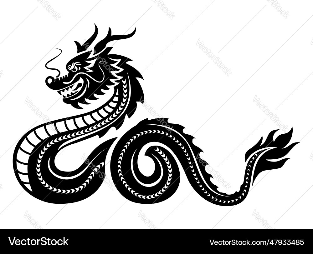 China cartoon dragon icon Royalty Free Vector Image