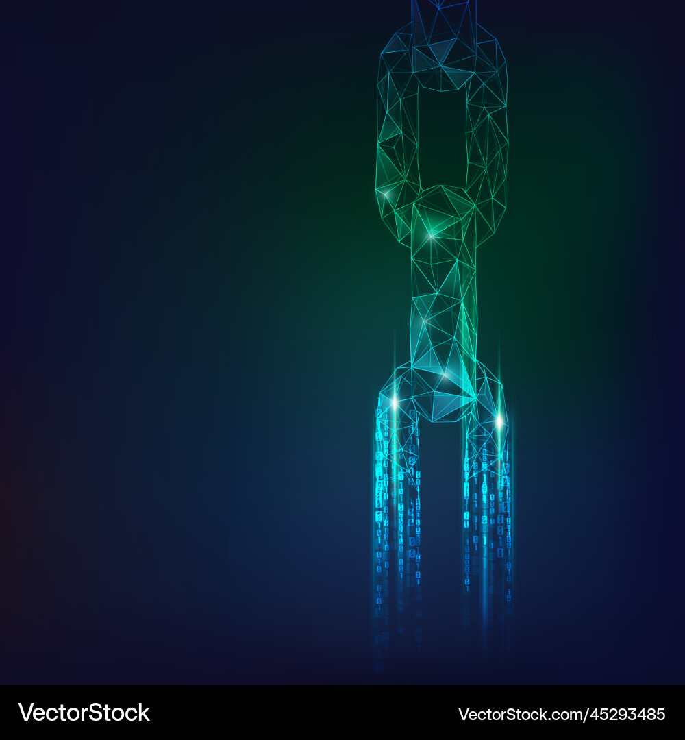 Concept of blockchain technology or cyber Vector Image