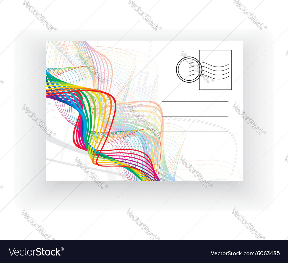 Empty post card Royalty Free Vector Image - VectorStock