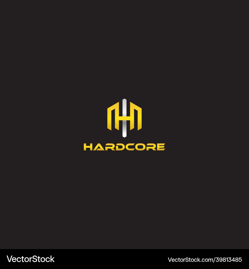Initial letter h logo monogram simple Royalty Free Vector