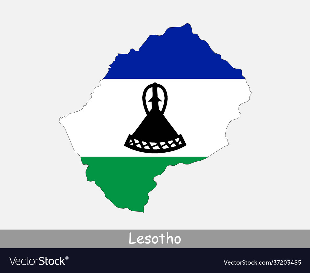 Lesotho map flag Royalty Free Vector Image - VectorStock