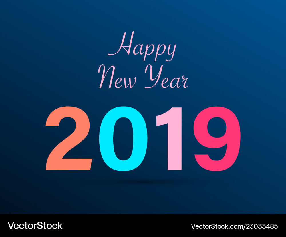 New 2019 year paper perfect Royalty Free Vector Image