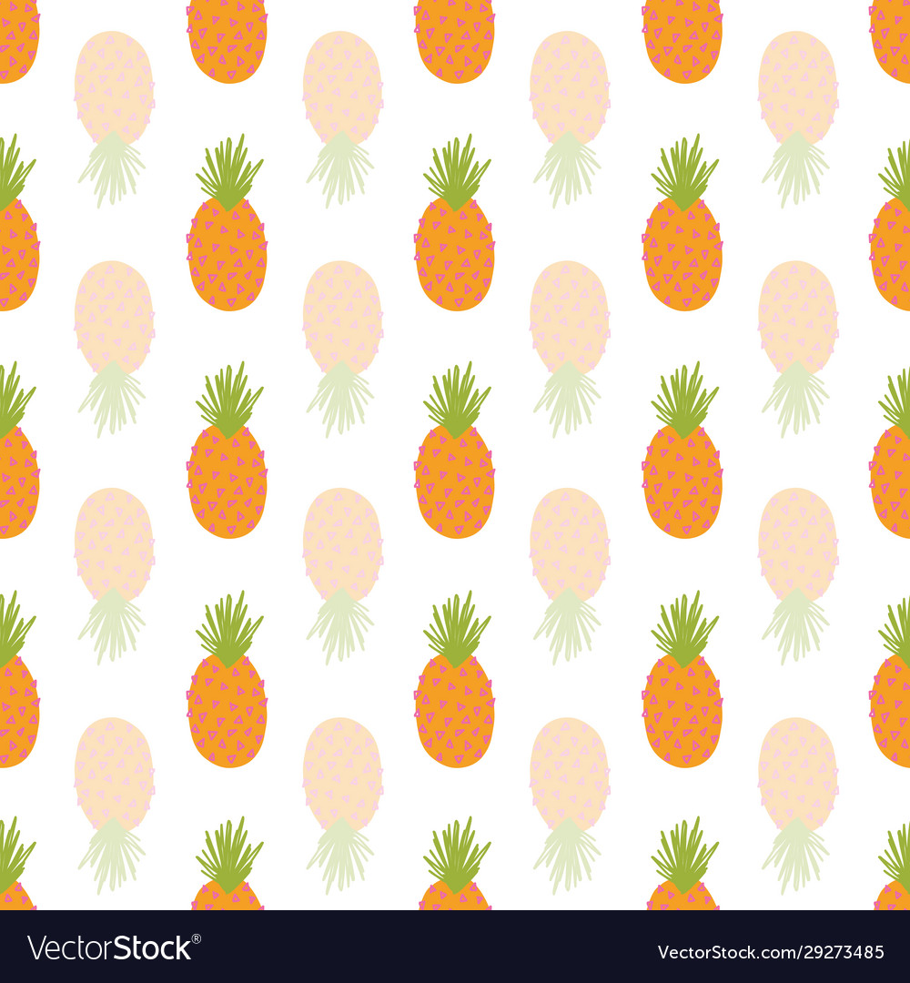 Pineapple repeating background abstract Royalty Free Vector