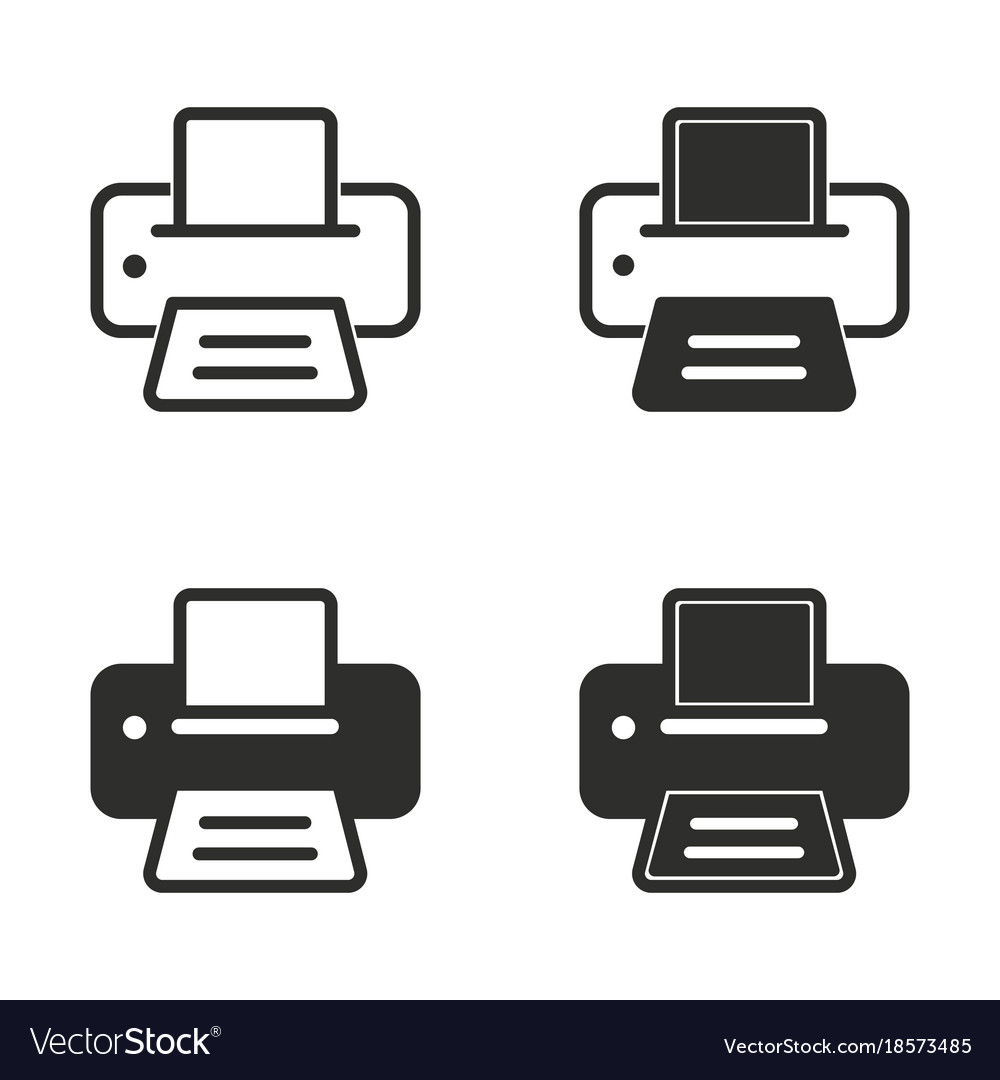 Printer icon set Royalty Free Vector Image - VectorStock