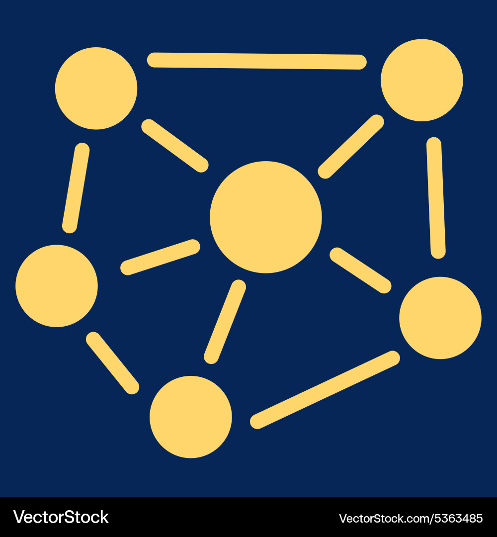 Social Graph icon from Business Bicolor Set Vector Image