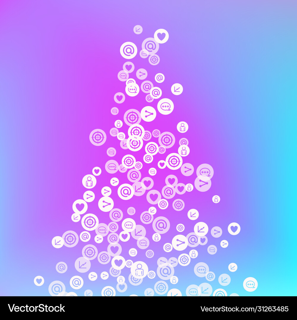 Social media marketing communication networking Vector Image