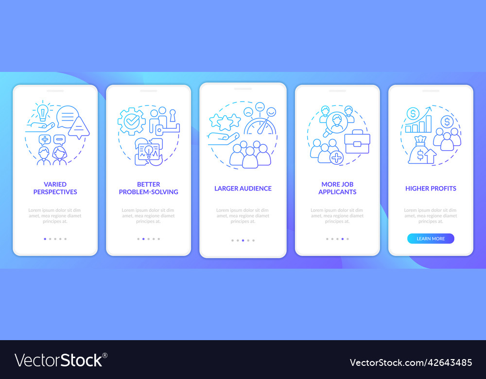 Workplace diversity advantages blue gradient Vector Image Workplace diversity advantages blue gradient Vector Image