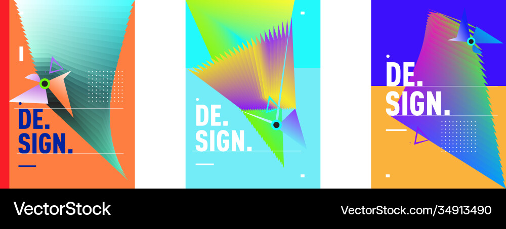 Colorful trendy abstract design template Vector Image