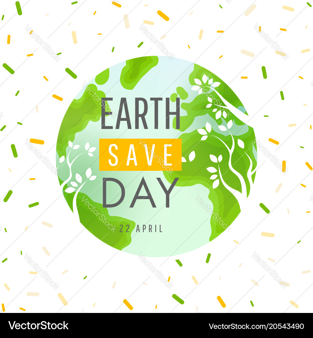 Earth day 22 april concept poster Royalty Free Vector Image
