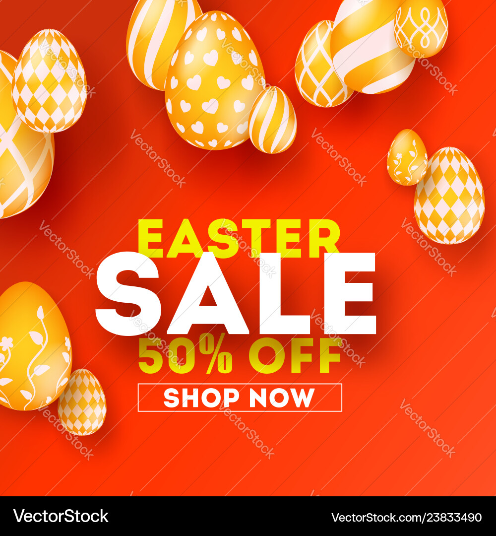 Easter sale special holiday offer creative Vector Image