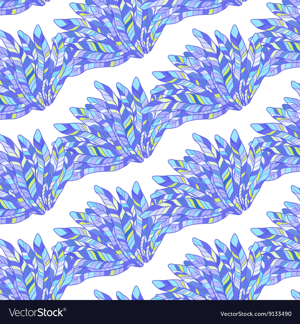 Feather wave pattern on transparent background Vector Image