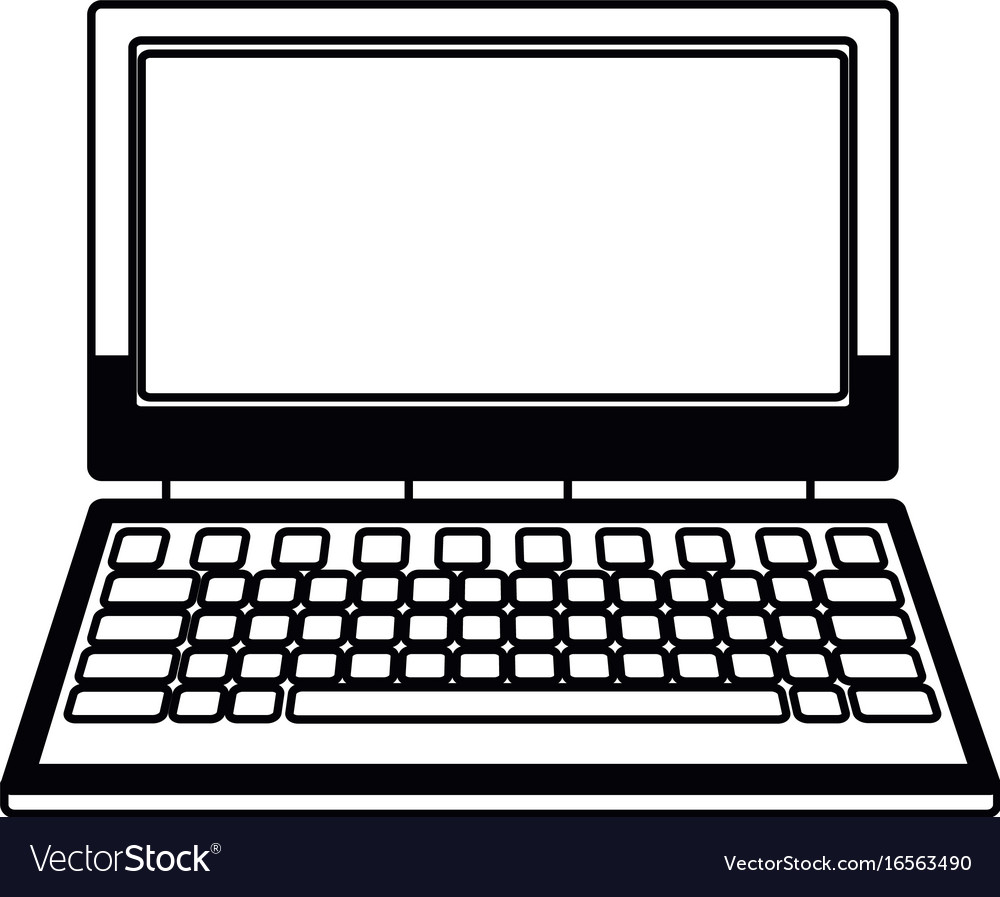 Laptop computer device technology wireless Vector Image