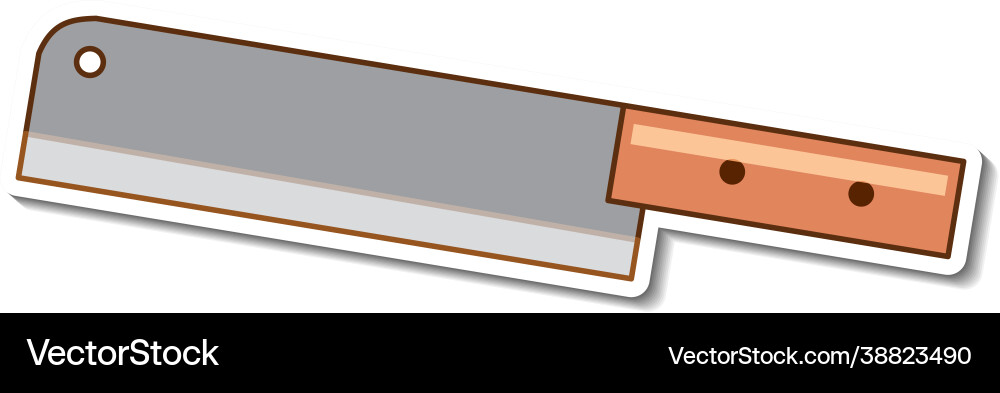 Sticker design with knife kitchen equipment Vector Image