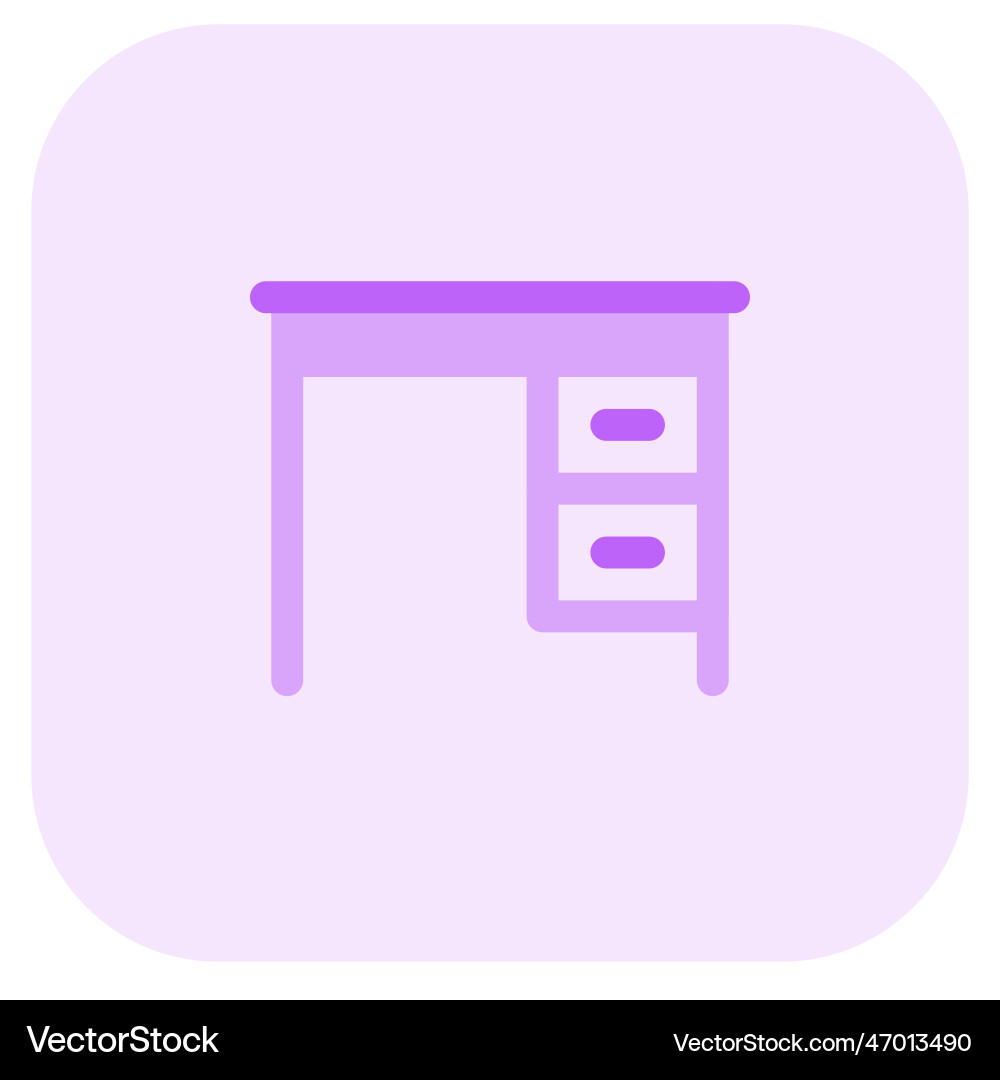 Study table with drawers for keeping supplies Vector Image