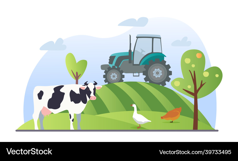 Agriculture or farming concept Royalty Free Vector Image