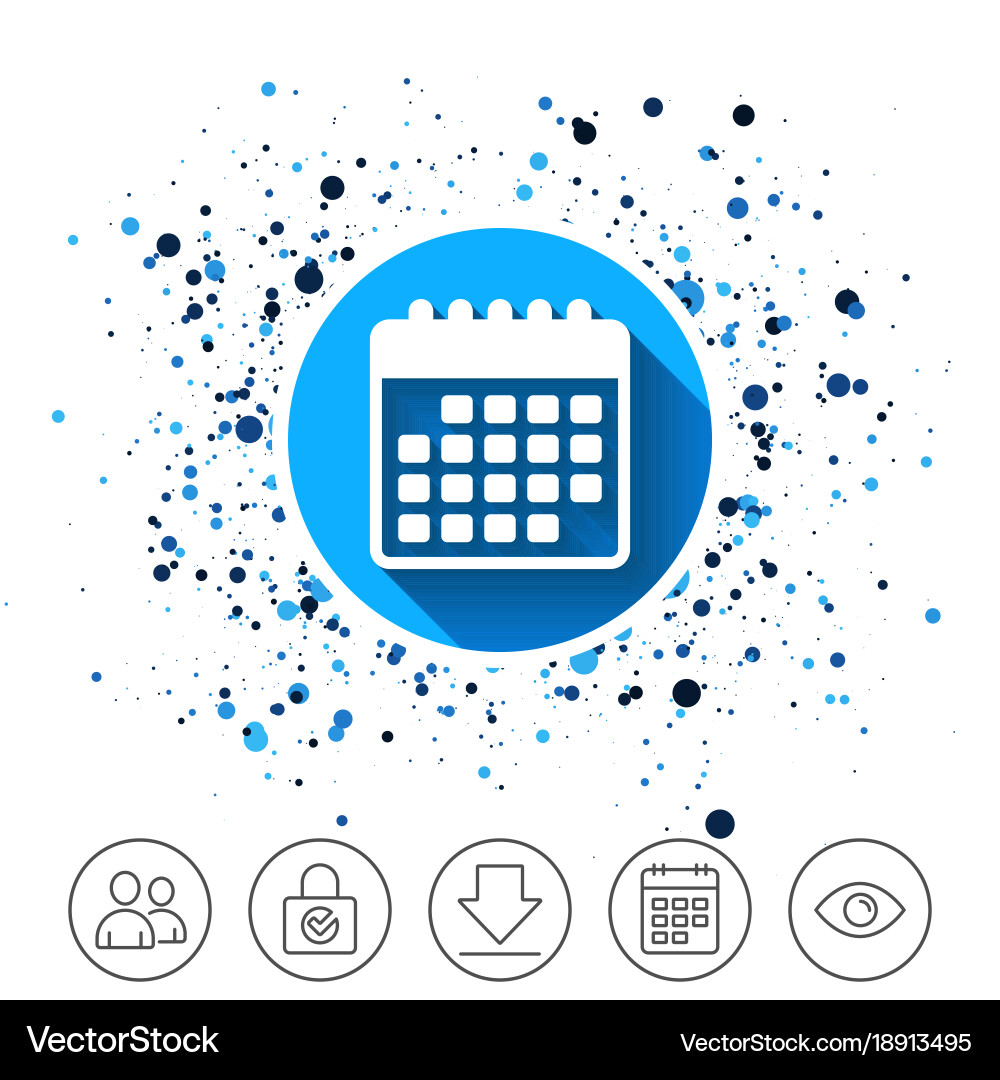 Calendar icon event reminder symbol Royalty Free Vector