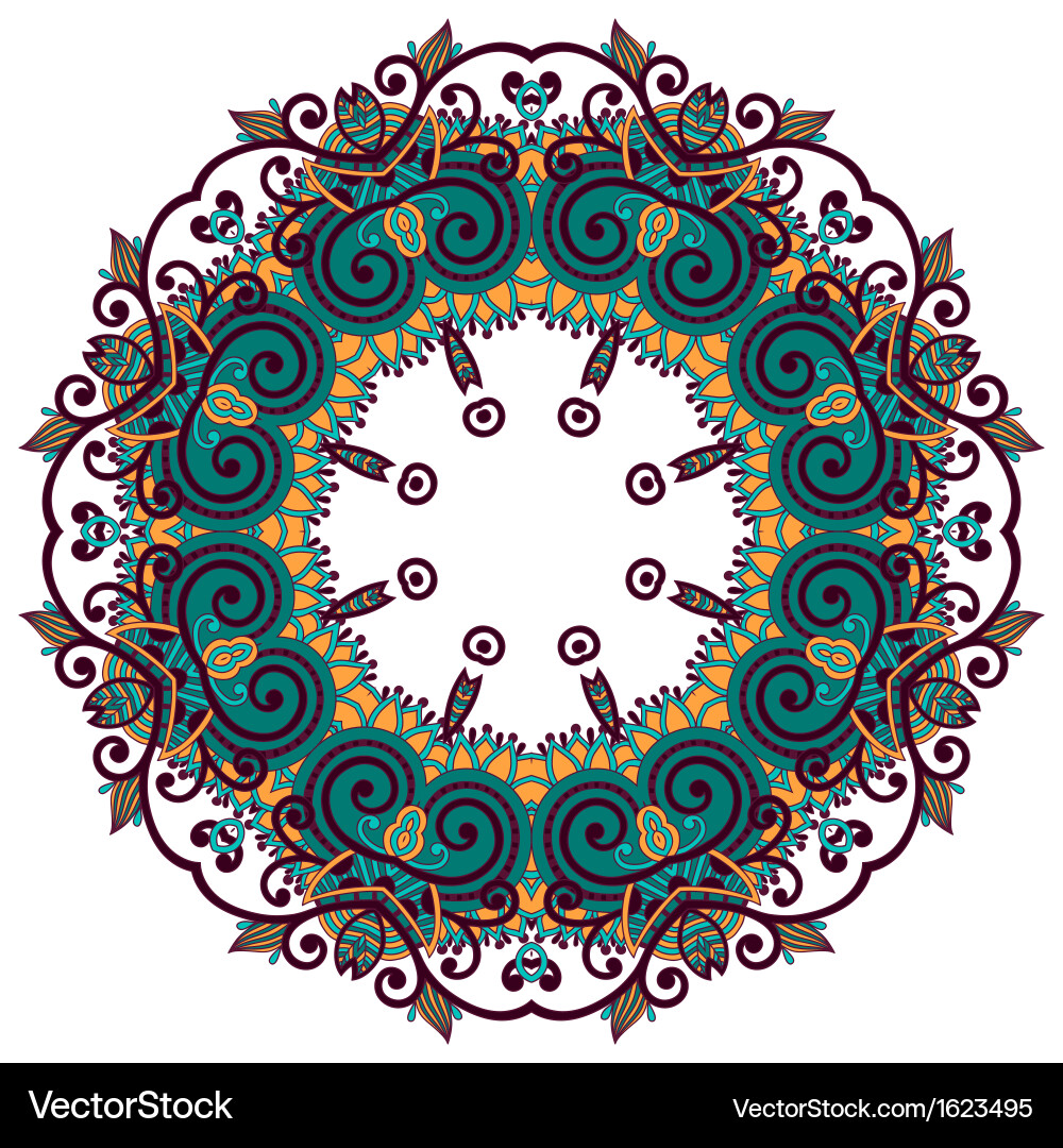 Circle ornament ornamental round lace Royalty Free Vector