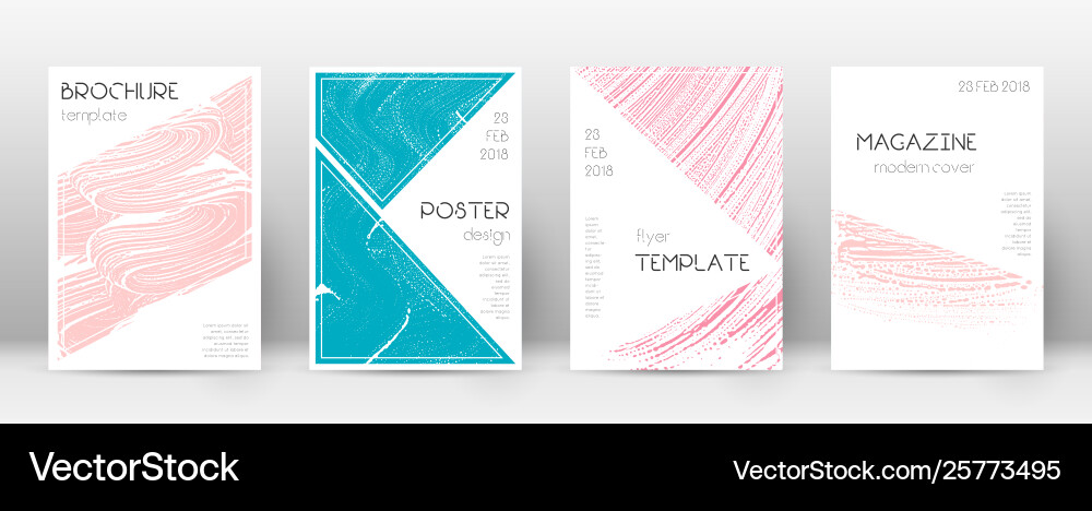 Cover page design template triangle brochure layo Vector Image