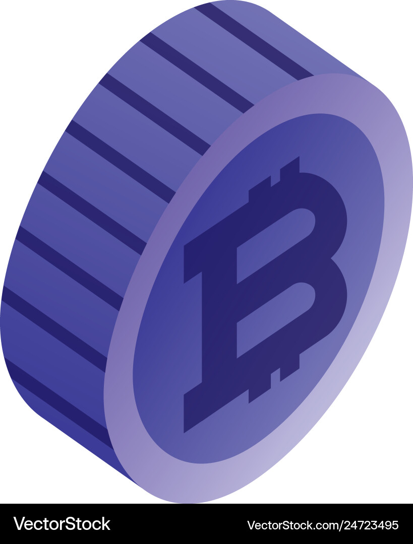 Currency coin bitcoin digital virtual money Vector Image