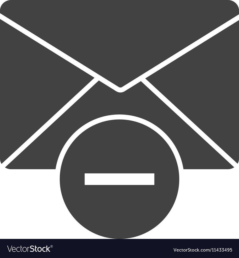 Delete envelop Royalty Free Vector Image - VectorStock