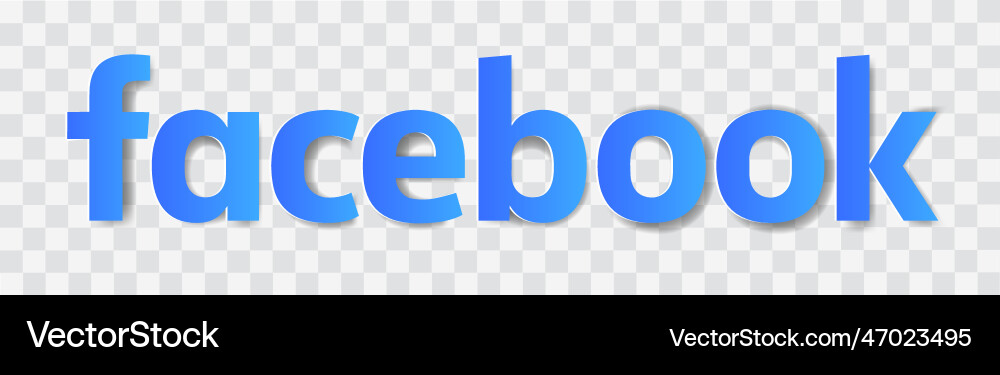 Facebook logo in paper cut design Royalty Free Vector Image